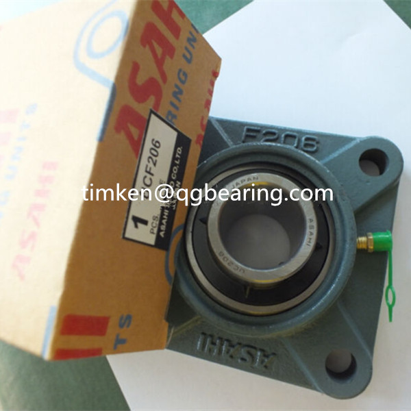 ASAHI ball bearing unit UCF206 square flange 30mm bore from China.
